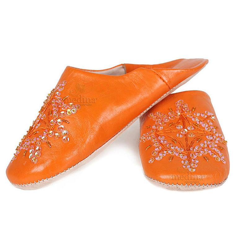 Babouche marocaine originales Paloma rose